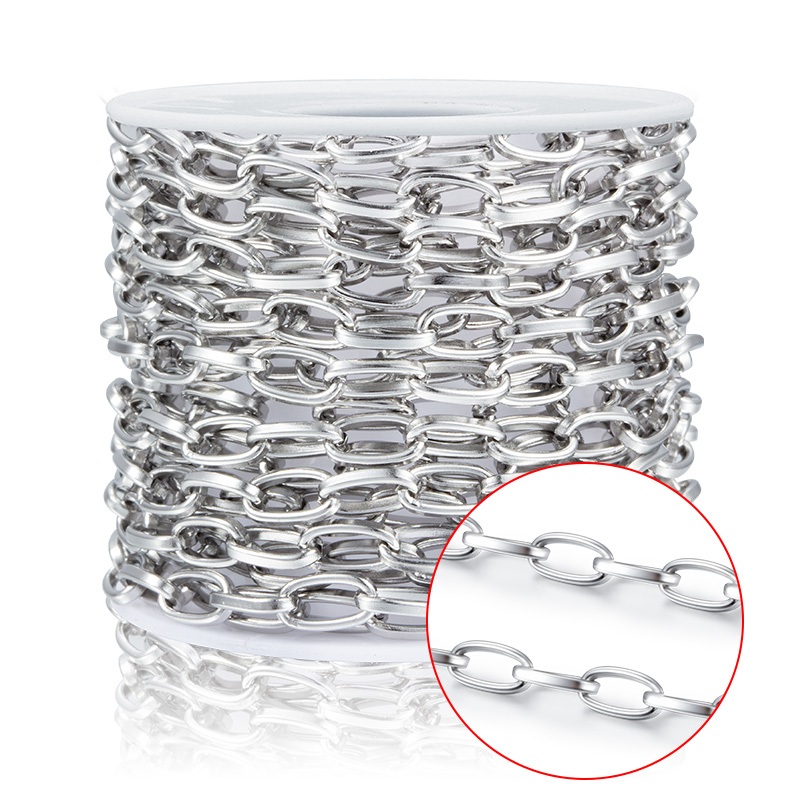 Stainless Steel Cable Chain For Jewelry Making Accessories Oval Link ...