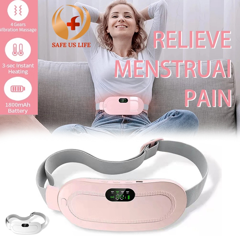 Menstrual Waist Belt Period Heating Pad Warm Palace Massage Women Pain ...