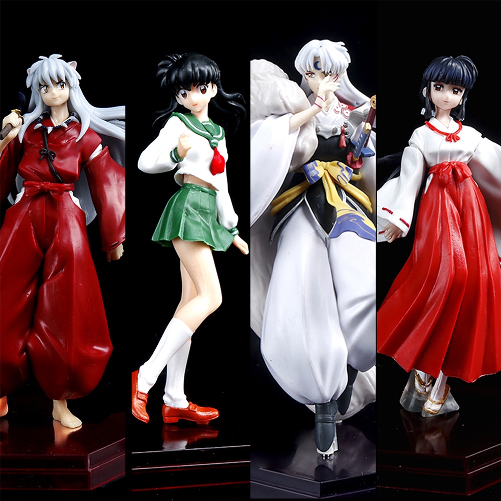 4 Style 16-18.5cm Anime Inuyasha Figure Sesshoumaru HigurashiKagome ...