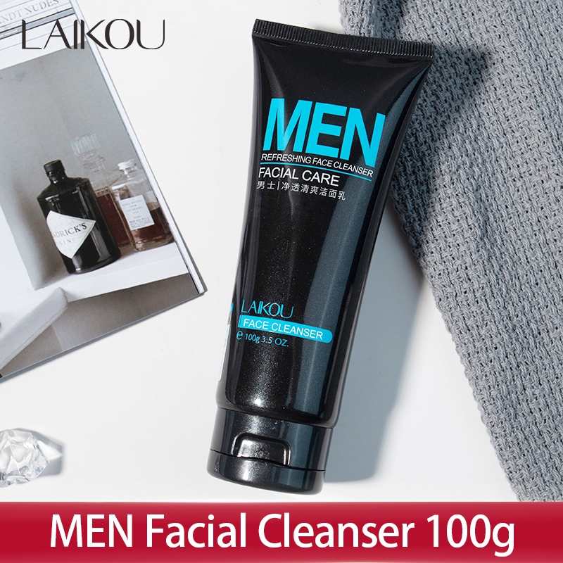 LAIKOU Men Facial Cleanser Natural Face Washing Exfoliating &Cleaser ...