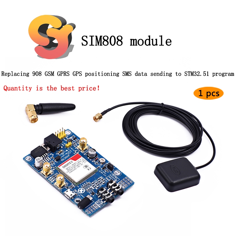 [Ready Stock Supply] SIM808 Module instead of 908 GSM GPRS GPS Positioning Text Data Free STM32 ...