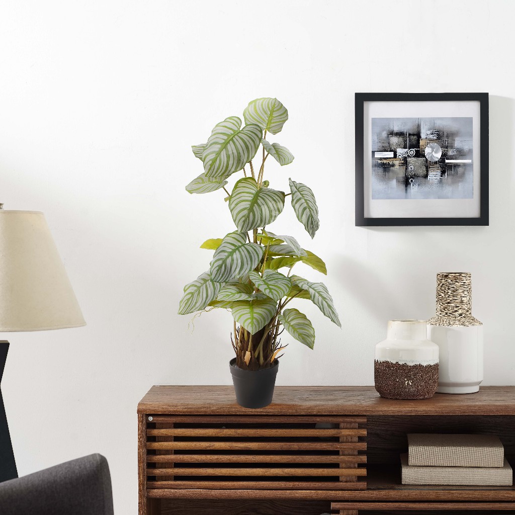 90CM Artificial Plant Artificial Dark Phoenix Tail Potted Plant Fake ...
