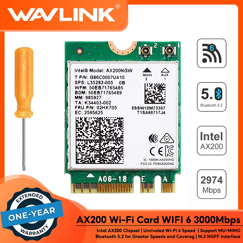WAVLINK Intel AX210 Wifi Card For Laptop Wi-Fi 6E Wireless Card 5400Mbps Network Card With ...