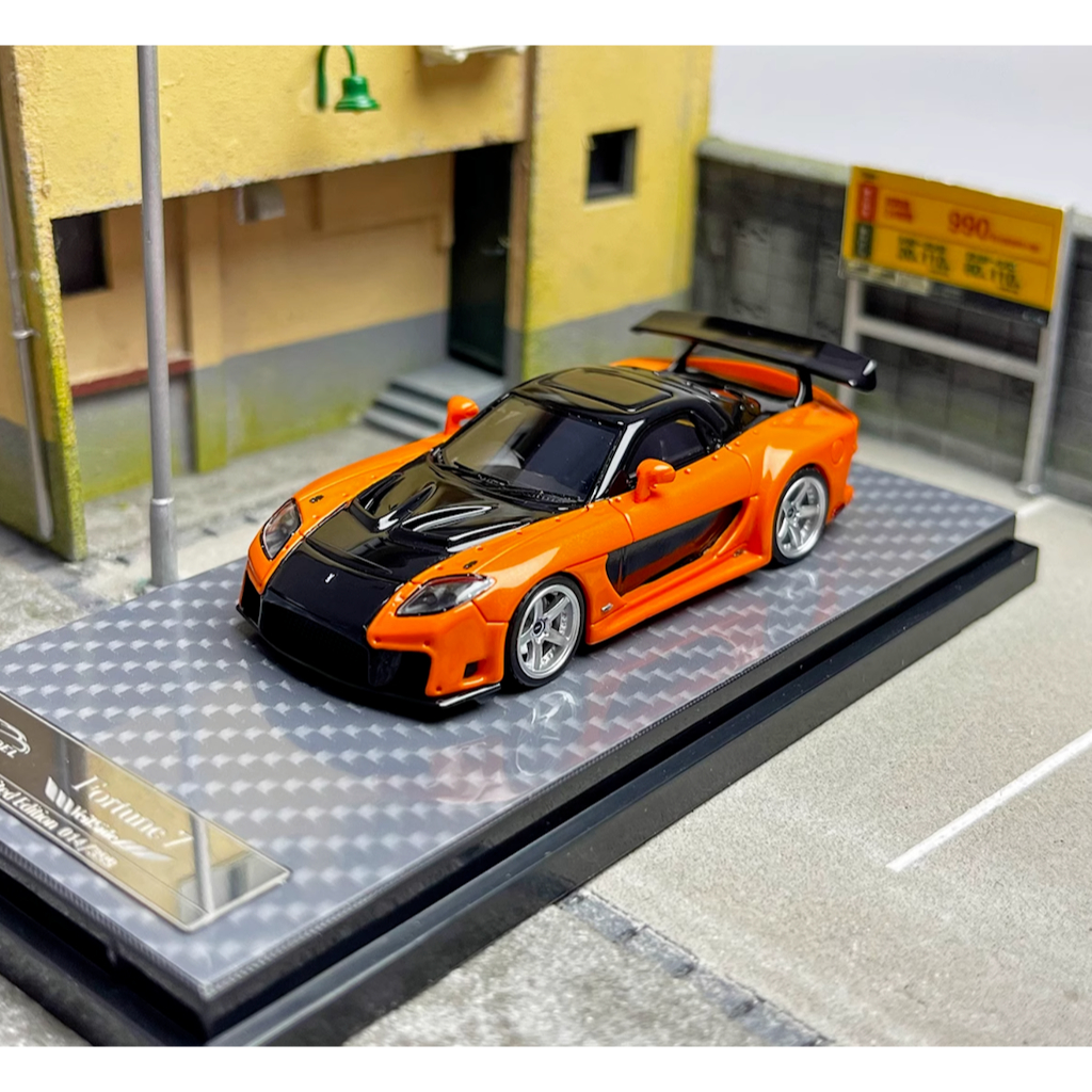 GB YM 1:64 JDM Veilside Funter 7 RX7 Racing Sport Model Diecast Resin ...