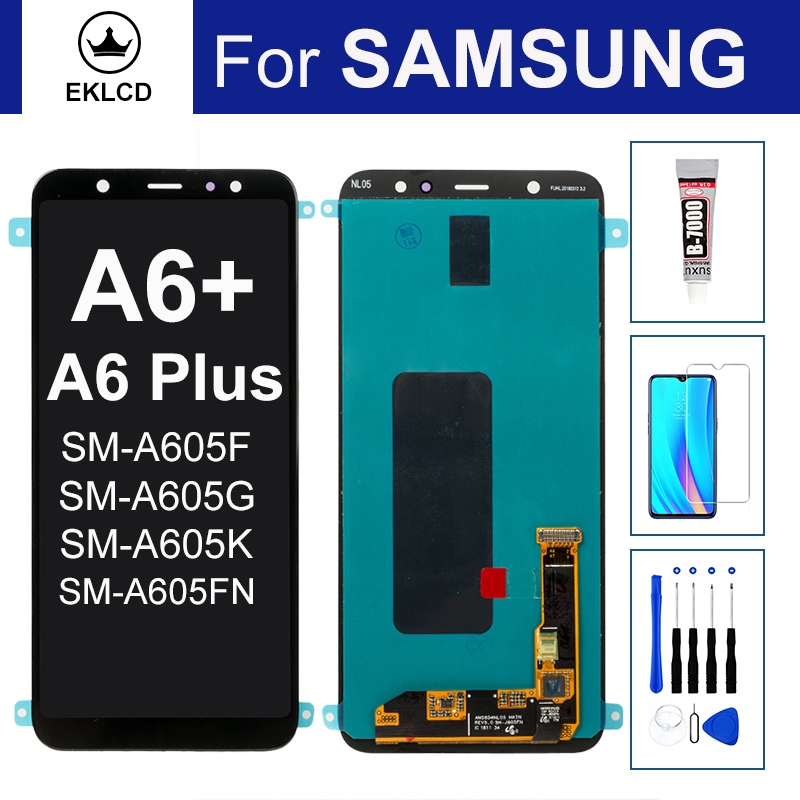 6.0" LCD Display For Samsung Galaxy A6+ A6 Plus 2018 A605 SM-A605FN A605G Touch Screen Digitizer ...