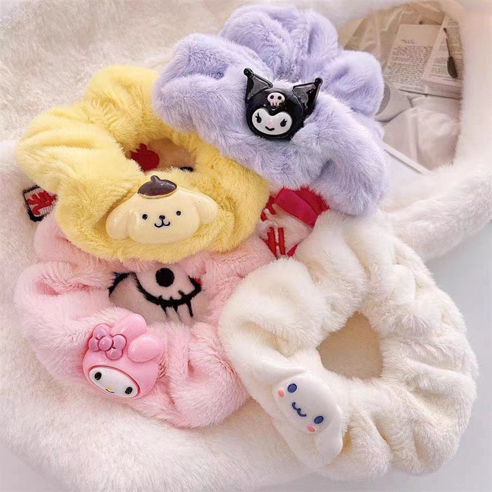 Anime Melody New Hair Accessories Cartoon Cinnamon Hair Ring Plush ...