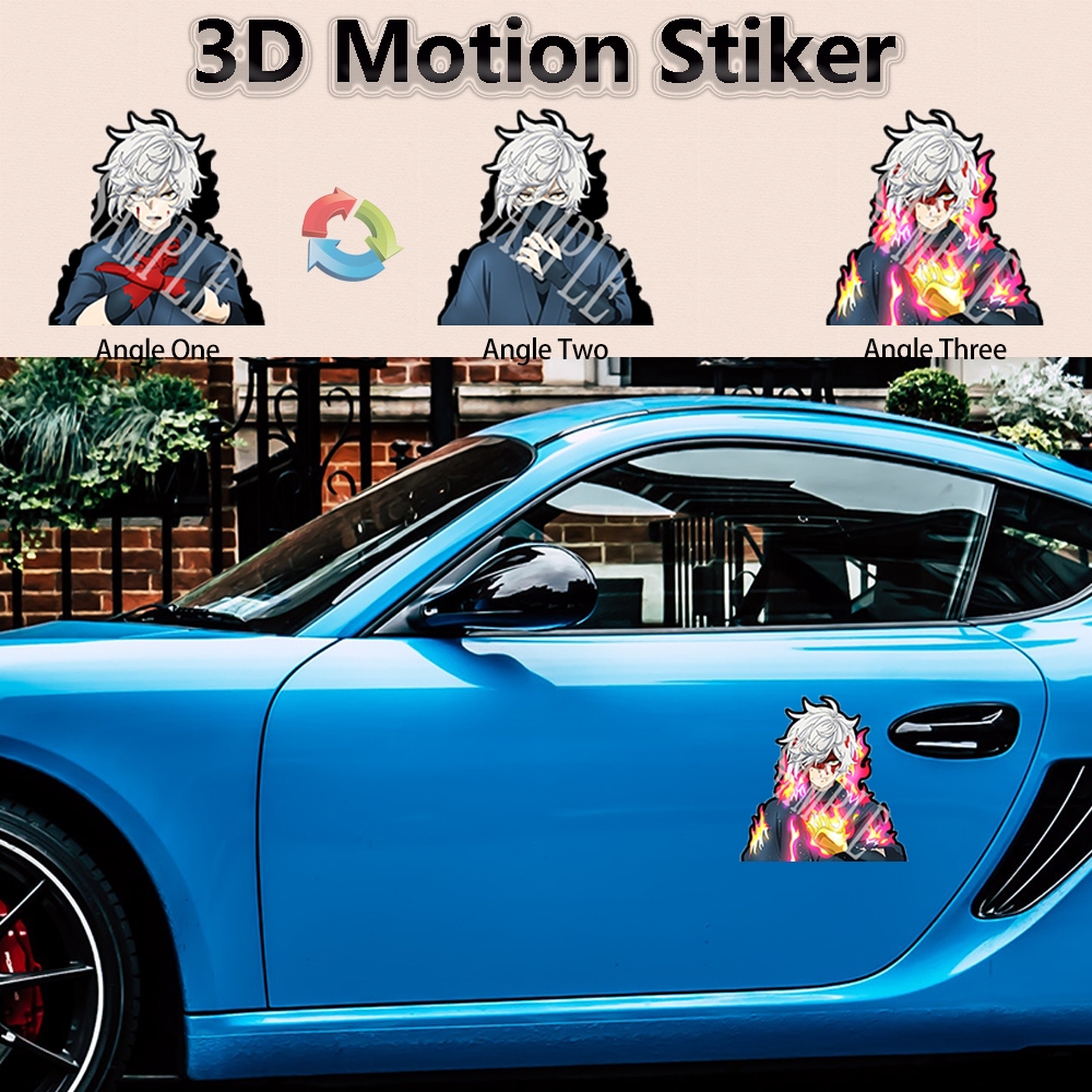 Anime 3D Motion Stickers Self-adhsive Waterproof Decals for Cars ...