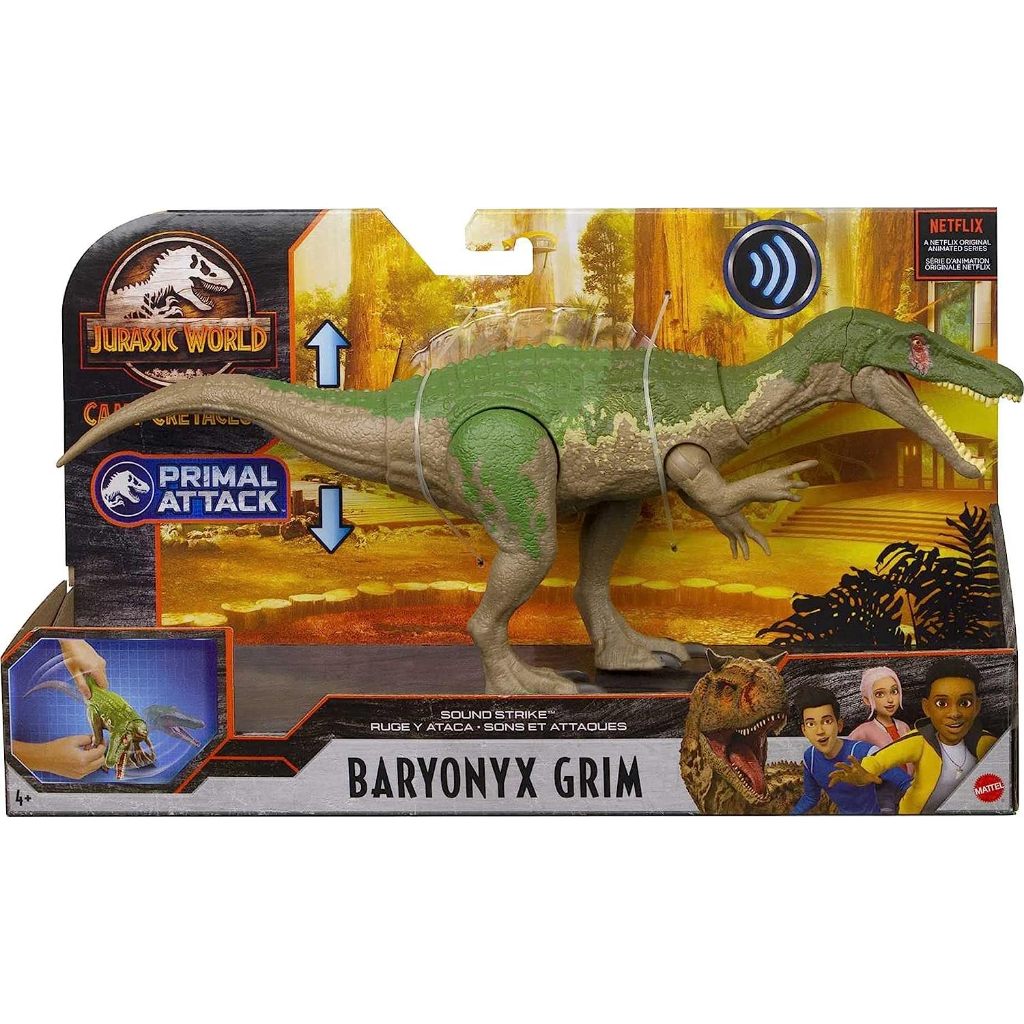 Jurassic World Toys Baryonyx Grim Sound Strike Dinosaur Action Figure ...