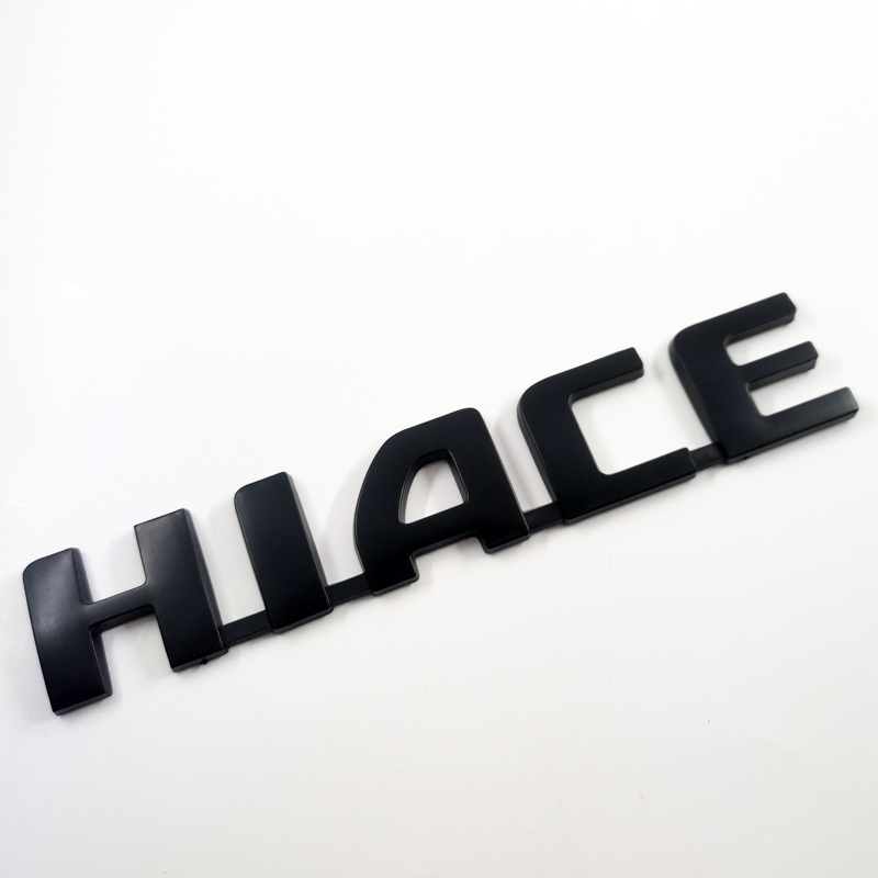 1 x ABS Black HIACE Logo Car Auto Side Rear Trunk Emblem Sticker Badge ...