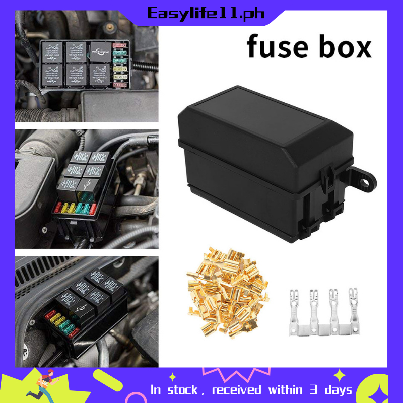 Fuse Box Universal Car Fuse Box 6 Relay Block Holder 5 Road Fuse Box