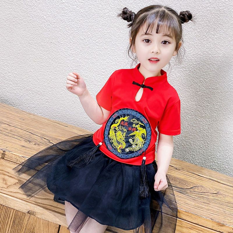 2024 龙凤吉祥 Girls Dragon and Phoenix Embroidered SamFu Hanfu School ...