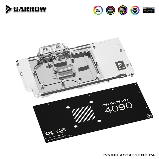 BARROW GPU Water Block and Backplate for ASUS TUF RTX 4090 O24G OG ...