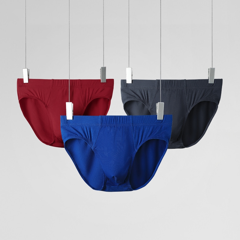 3 Pack Men's Underwear Modal Large Size Briefs Summer Thin Style ...