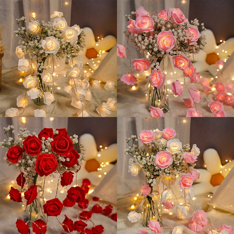 【LOVE】2M Rose Led Fairy Lights Rose Lights Strings Christmas With LED ...