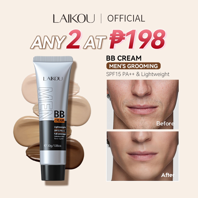 LAIKOU BB Cream Men's Grooming Full Coverage Skin Corrector Concealer ...