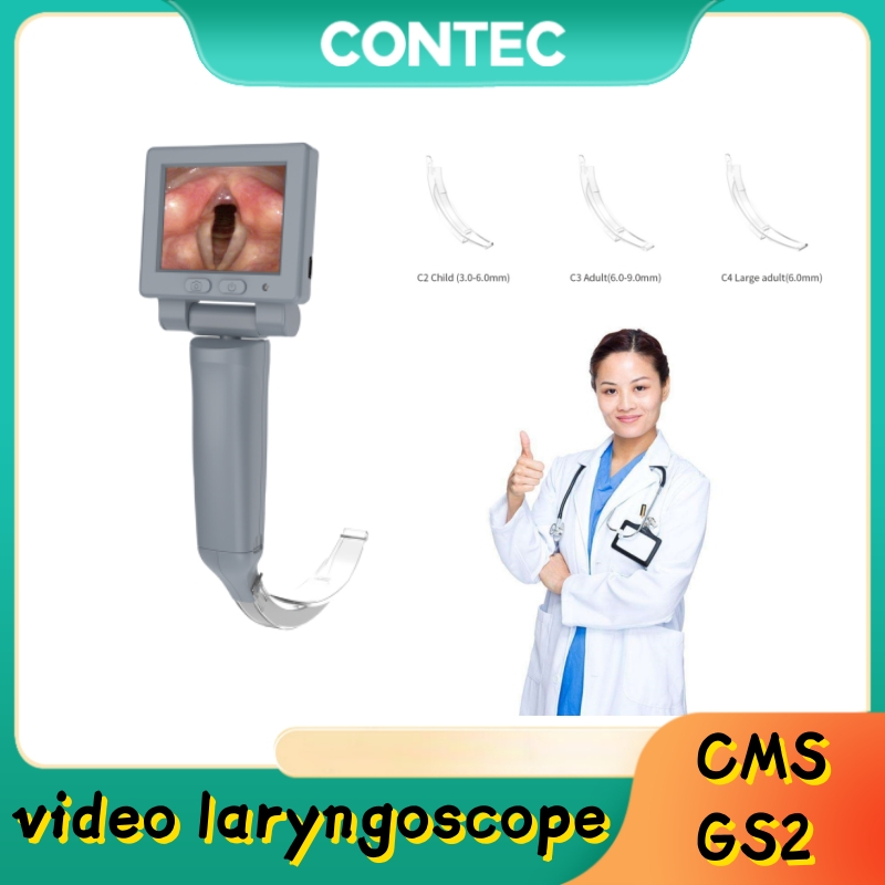 CONTEC Digital Video Laryngoscope CMS-GS2 2.8”color LCD Several models of disposable blades ...