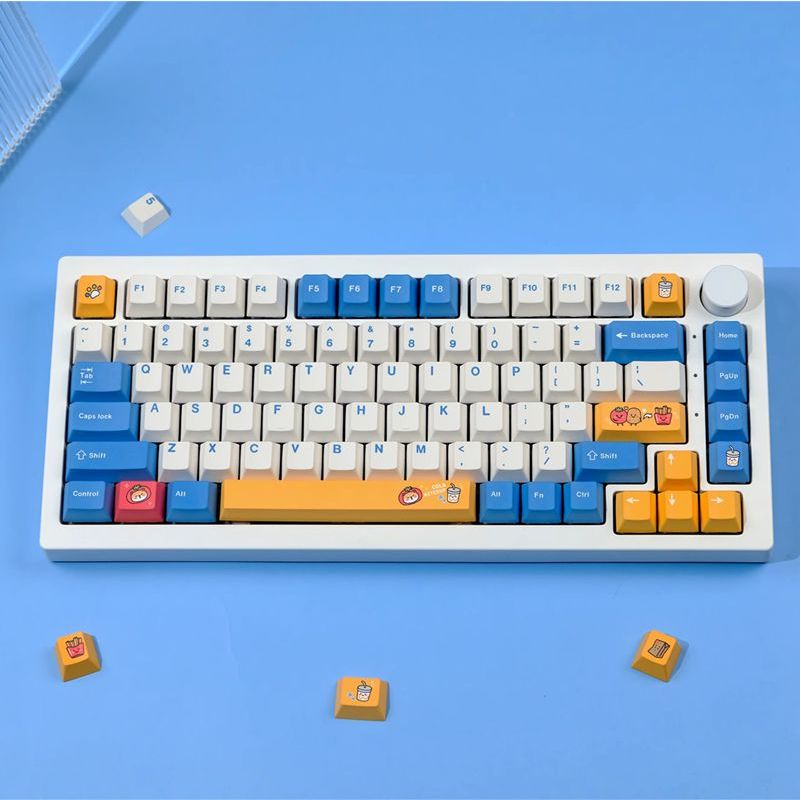【Keycap Only】French Fries Dog Keycap 129 Keys Cherry Profile PBT ...
