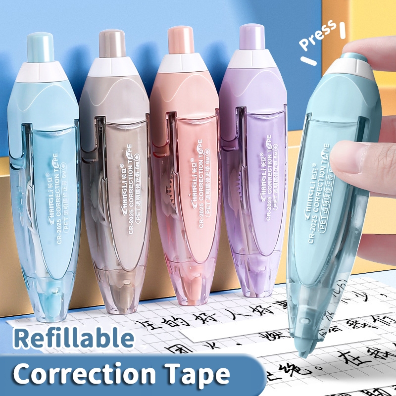 Correction Tape 5mm 6m Retractable Refillable Correction Tape School
