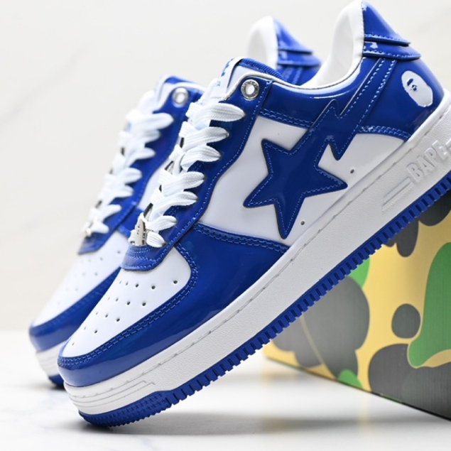 Bape Sta Low Dark Blue Low-Top Casual Sneakers | Shopee Philippines
