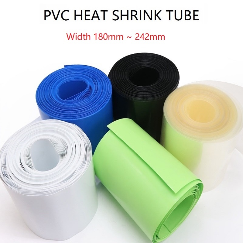 2M Width 180mm ~ 242mm PVC Heat Shrink Tube Insulated Film Wrap ...