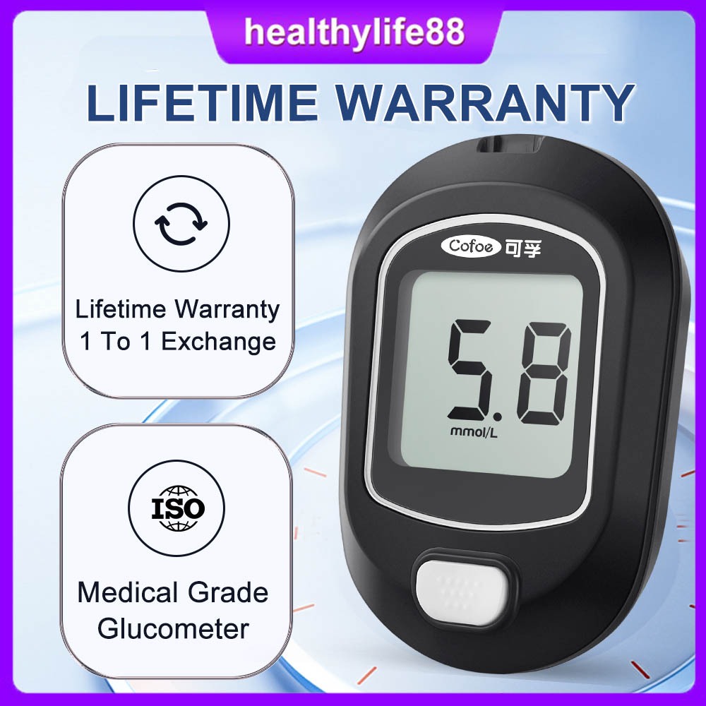 Cofoe Blood Glucose Meter for Diabetes Test Kit Blood Sugar Monitoring ...