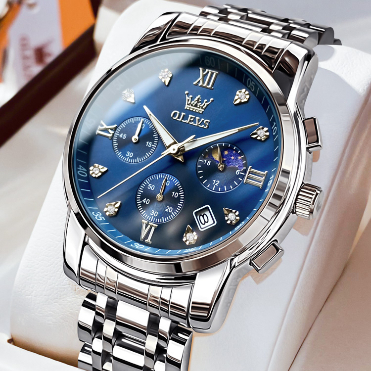 OLEVS Original Watch for Men Waterproof Quartz Mens Watches Man ...