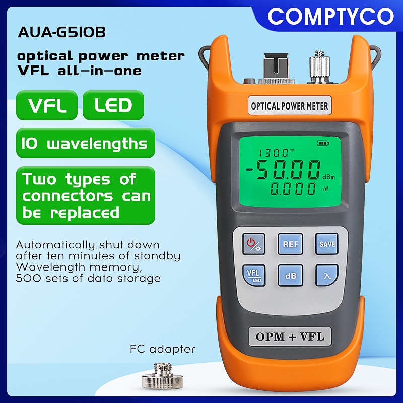 COMPTYCO orange AUA-G510B 3-in-1 optical power meter red light source ...