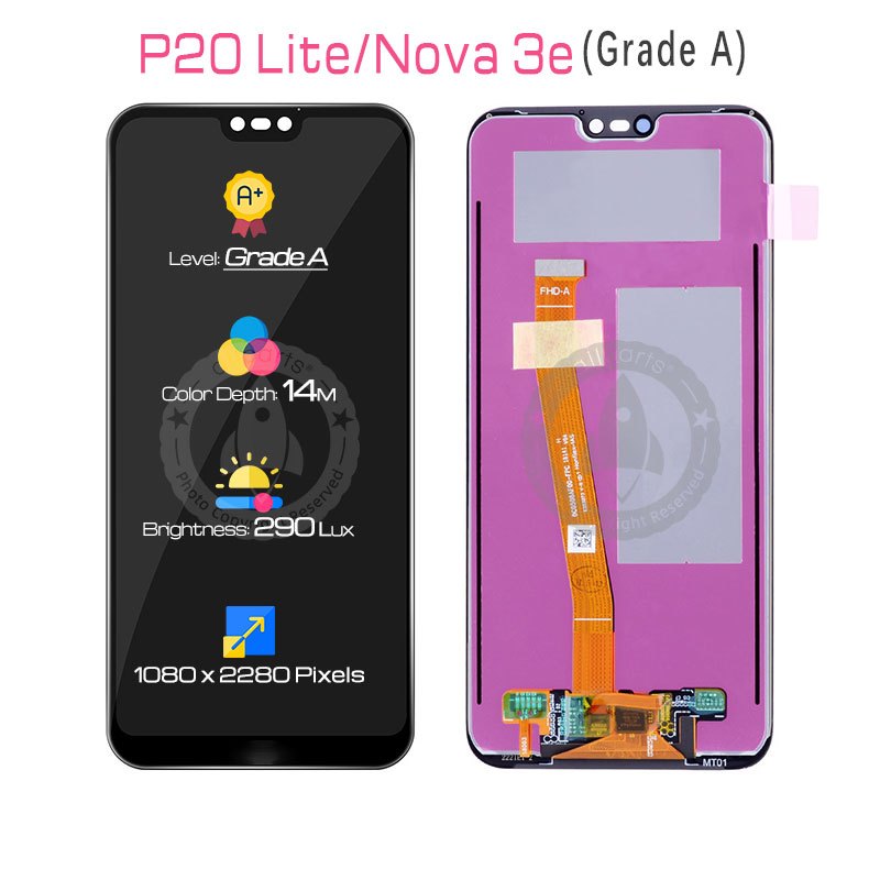 Allparts Display For Huawei P20 Lite / Nova 3e Lcd Touch Screen ...