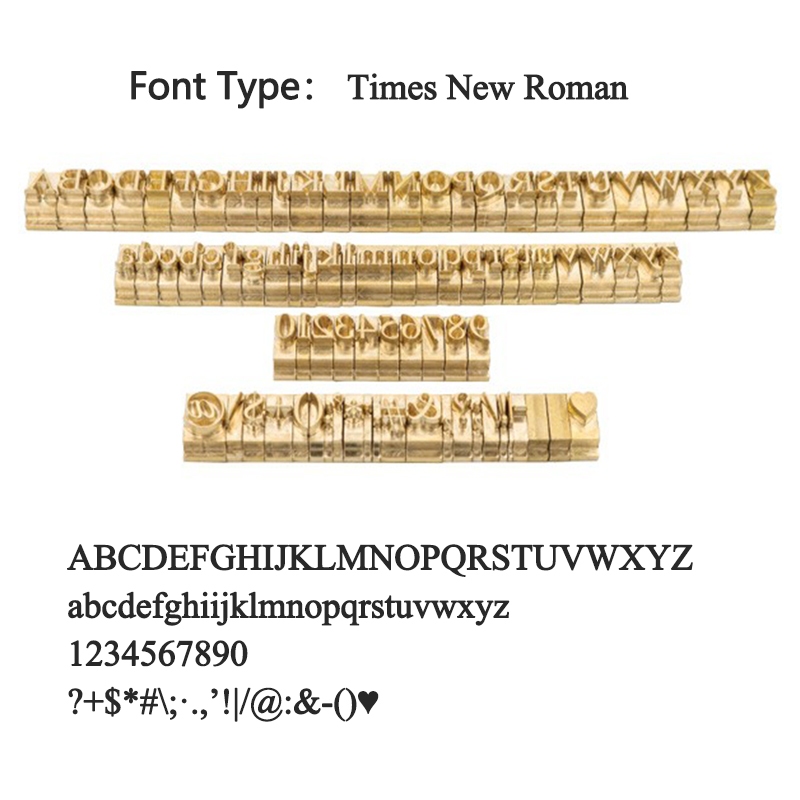 ZONESUN Apart Brass Stamp Alphabet Mold English Letters Numbers Symbols ...