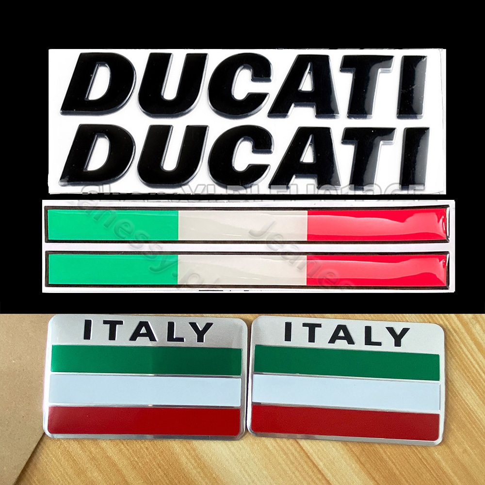3D Motorcycle Sticker Decal Emblem Italy Flag Badge Tank Logo Moto For ...