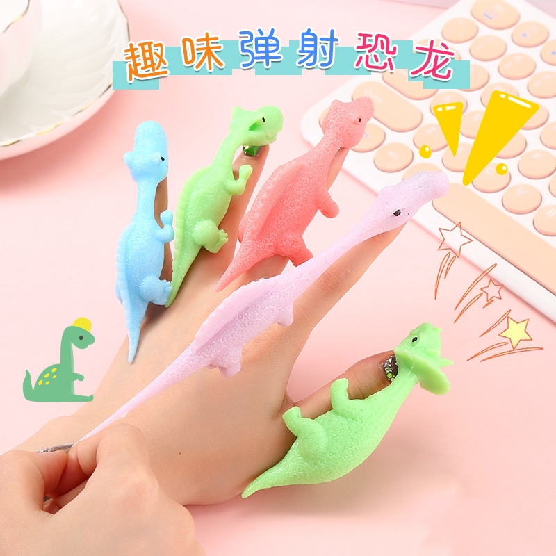 Tpr Finger Catapult Dinosaur New Strange Toy Colorful Vent ...