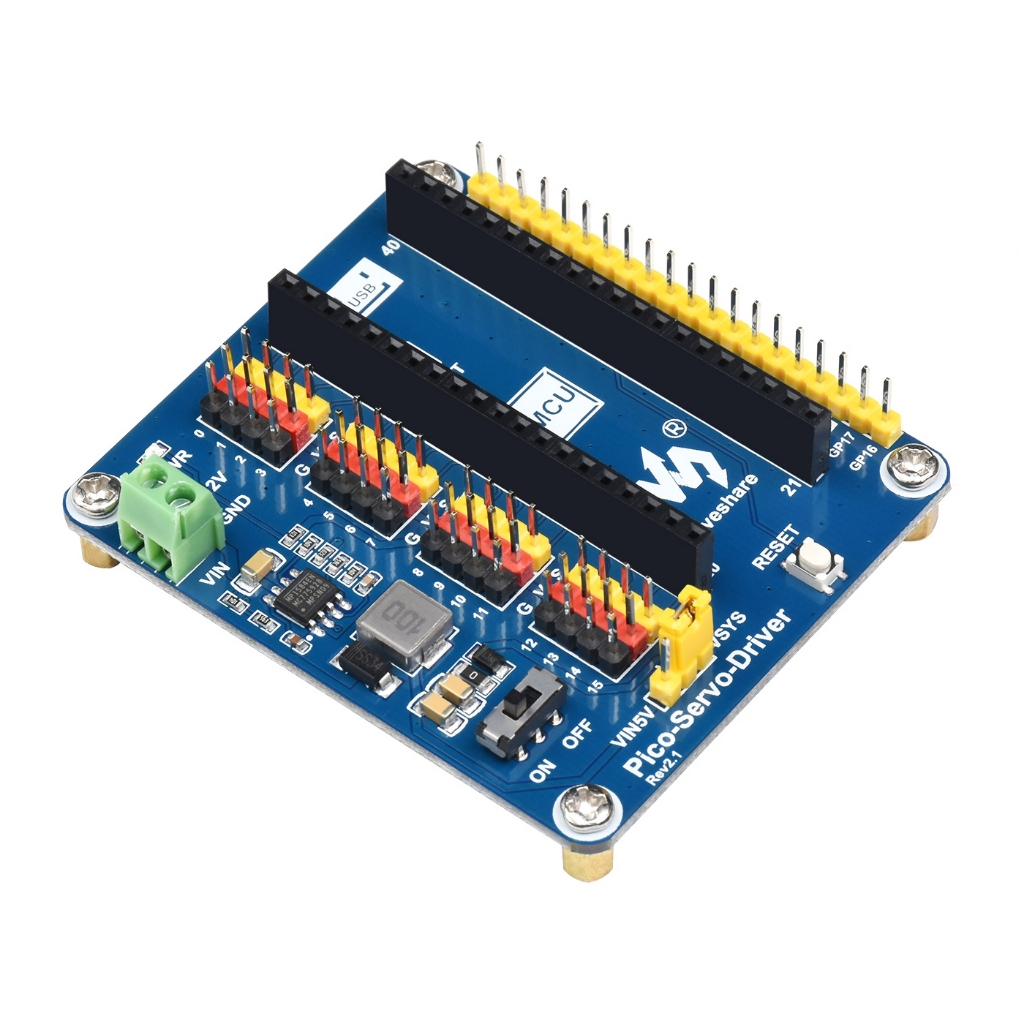 16-Channel 16-Bit PWM Servo Motor Driver Module Breakout Shield Expander Expansion Board HAT for ...