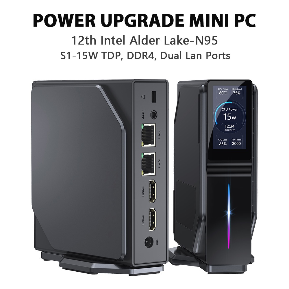 Mini PC S1 AlderLake-N 15W TDP Intel 12th DDR4 Dual Gigabit Lan Wifi5 ...