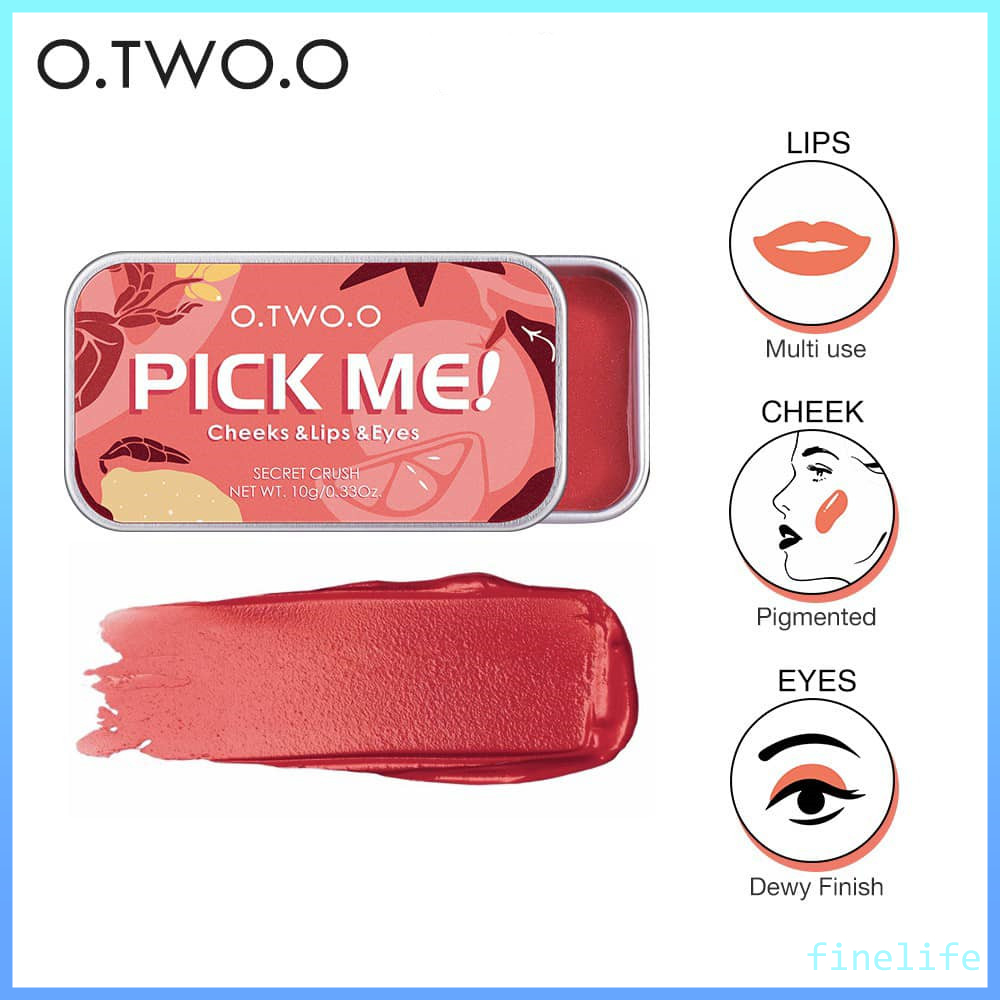 O.TWO.O 3 in 1 Lip, Cheek and Eyeshadow Pick Me Lips Blusher Cream ...