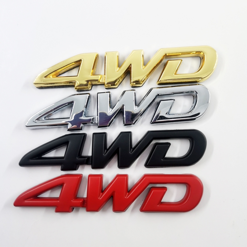 1 X Metal 4WD Logo Car Auto Rear Emblem Badge Sticker Decal Replacement ...