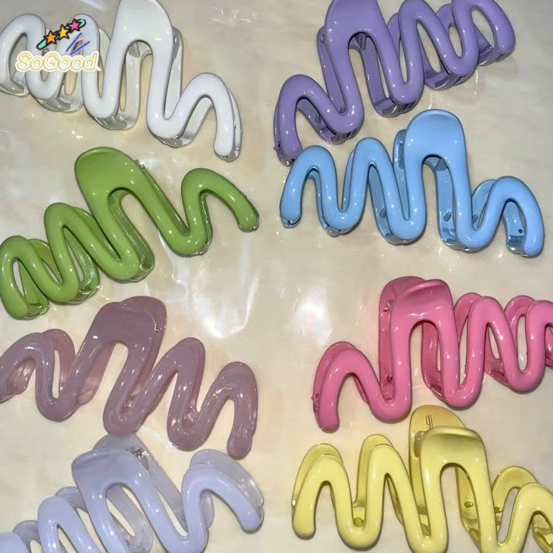 Advanced Sense Wave Hair Claw Clip Dopamine Hair Clip Women Hair ...