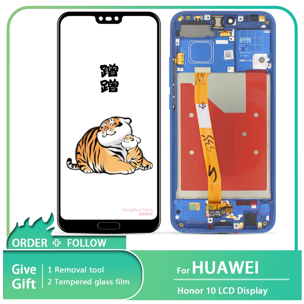 For Huawei Honor 10 LCD Display Screen Touch Digitizer With Frame Assembly For 5.84 inch Honor ...