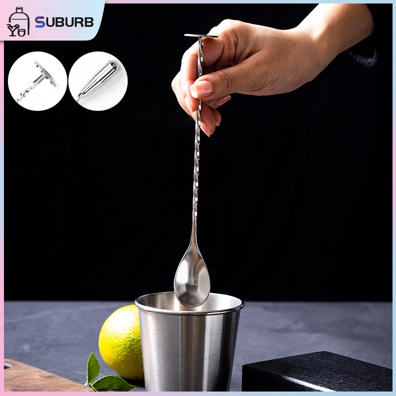 SUBURB Stainless Steel Stirring Spoon Swizzle Sticks Stirrer Mixing ...
