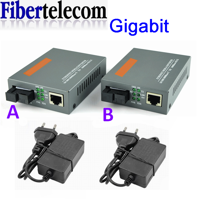 Media Converter HTB-GS-03 Fiber Optical Single Mode Single netlink ...