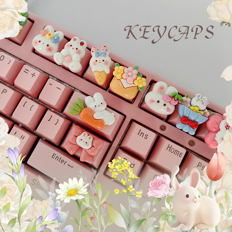 Bunny Keycap Mechanical Keyboard Dedicated Button ESC Pink Cartoon ...