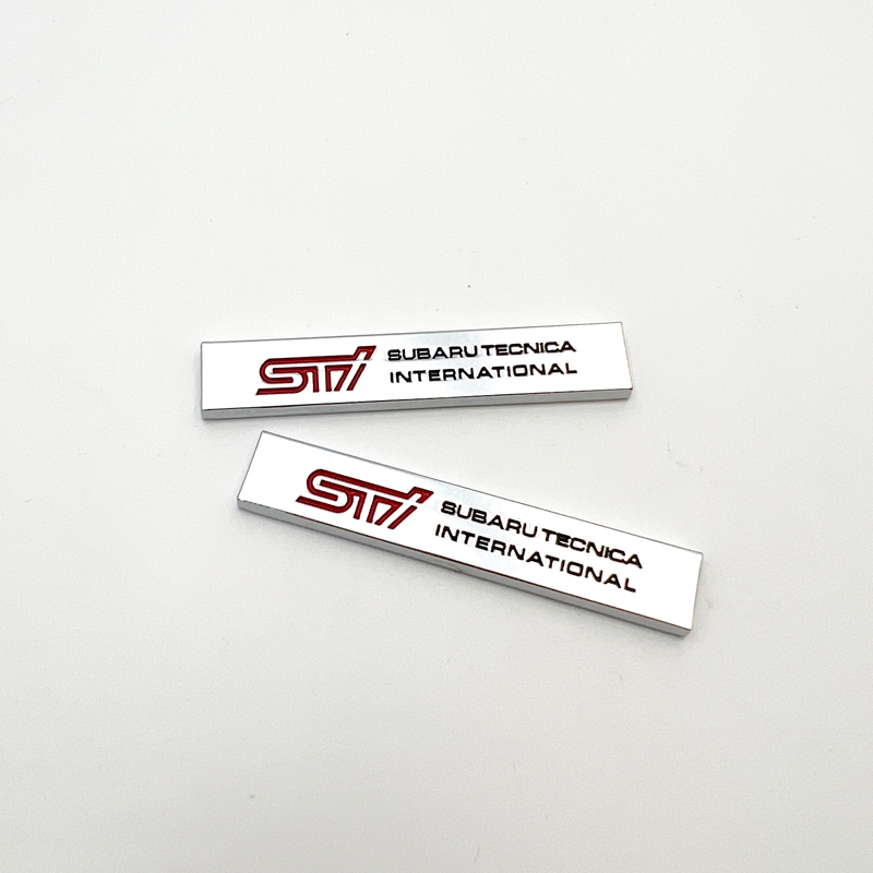 2PCS (set) 3D Metal Car Stickers Emblem Badge Logo Decal for Subaru STI ...