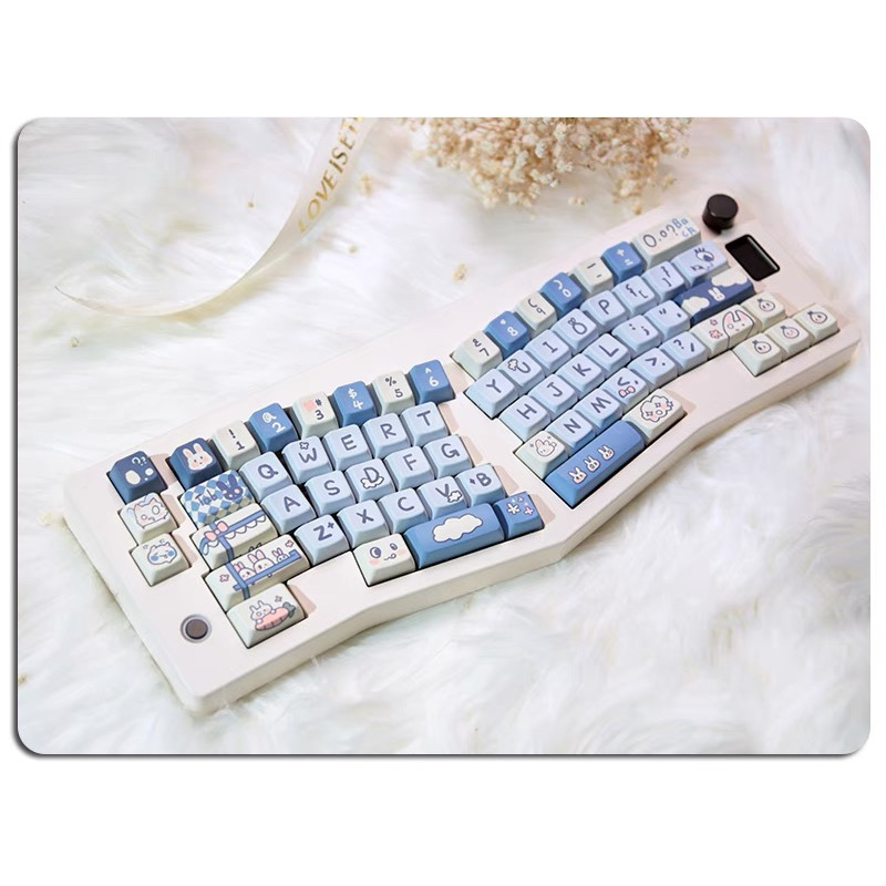 74/151 Keys Dudu Rabbit Keycap MDA/Cherry PBT Five Sided Thermal ...