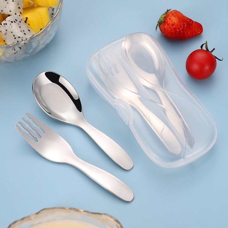 From PH Thick Cutlery Set Stainless Steel Spoon Fork Portable Utensil ...