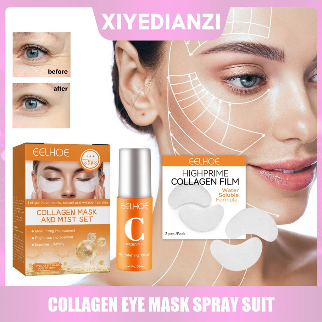 Eelhoe Collagen Film Mist Kit 1pack Eye Mask + 50ml Spray Anti-Aging ...