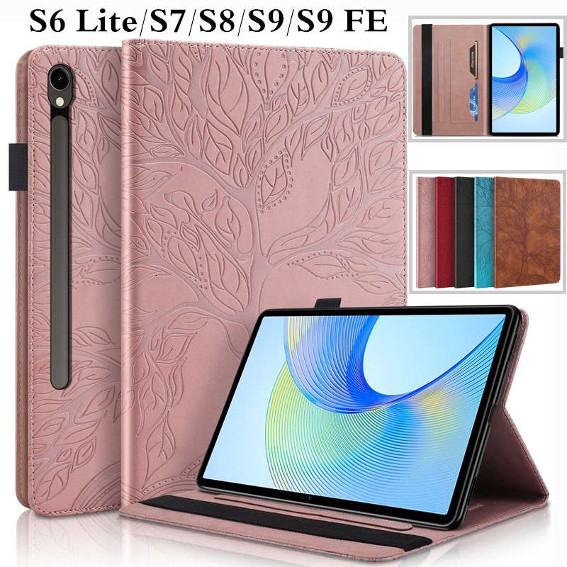 Flip Tablet Cover For Samsung Galaxy Tab S6 S7 S8 S9 Fe Lite 3D Emboss ...