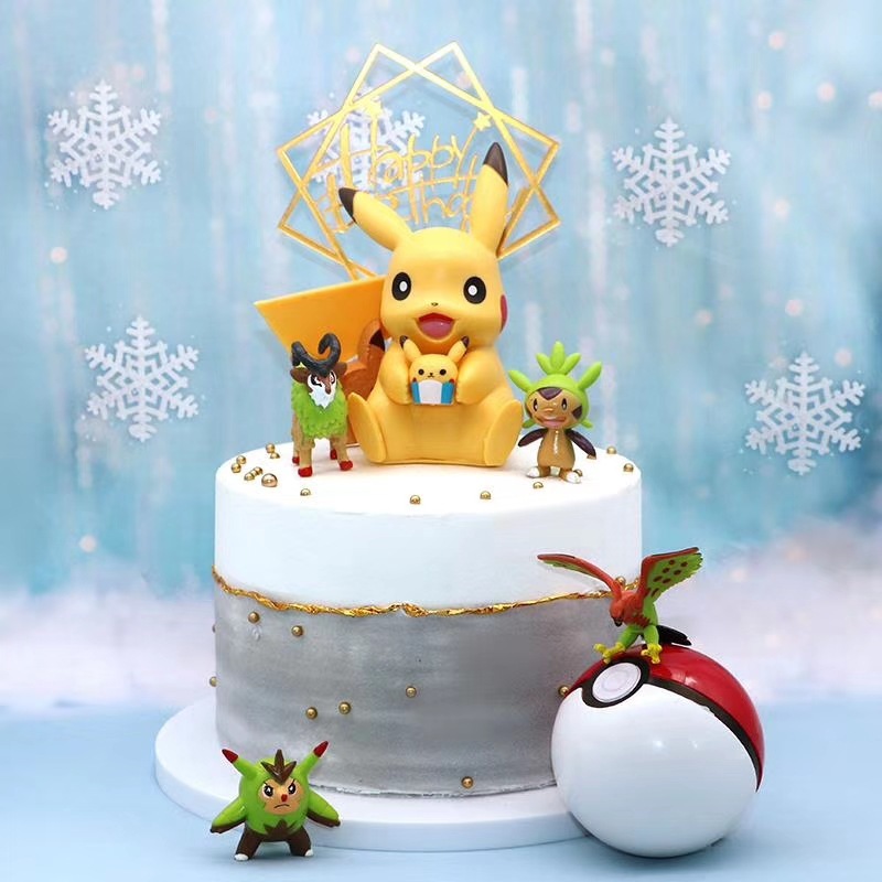 12cm Anime Pokemon Figure Pikachu Pocket Monster Electric Rat Q Version ...