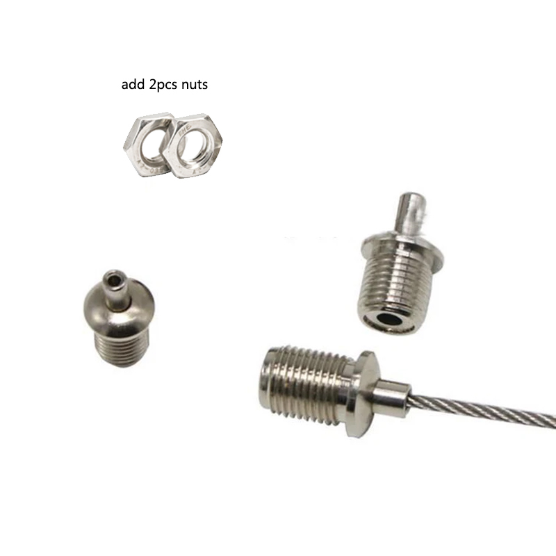 2pcs Steel Wire Rope Locking Device Hanging Cable Clamp Connector with ...