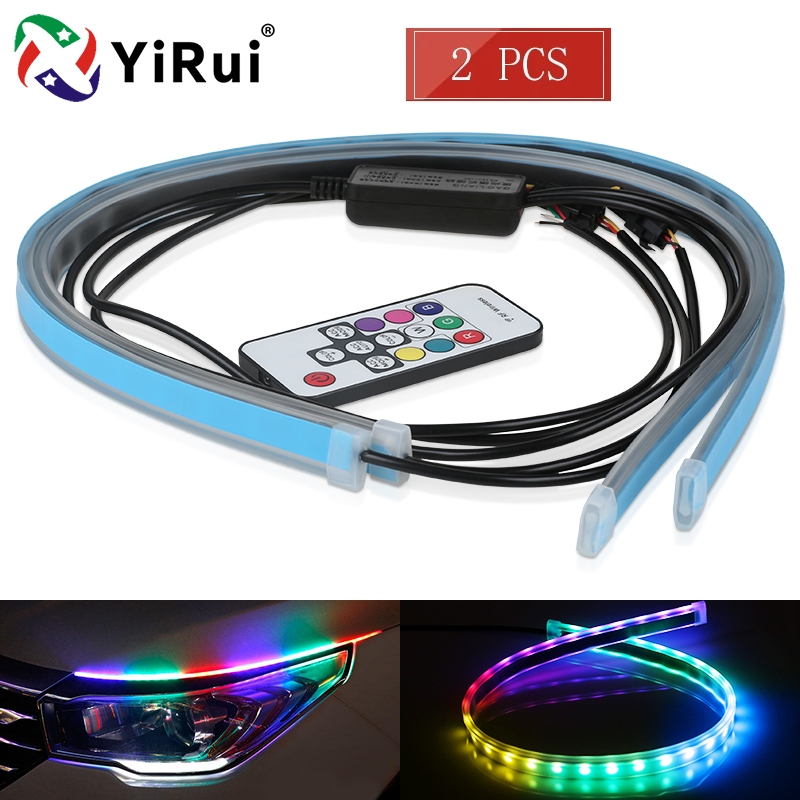 YiRui wireless remote control car LED daily running light RGB ...