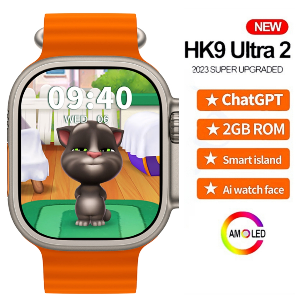 AMOLED HK9 Pro Plus Ultra 2 Smartwatch 2GB Storage HK8 Pro Max Gen2 Upgraded Watch 9 NFC Smart ...