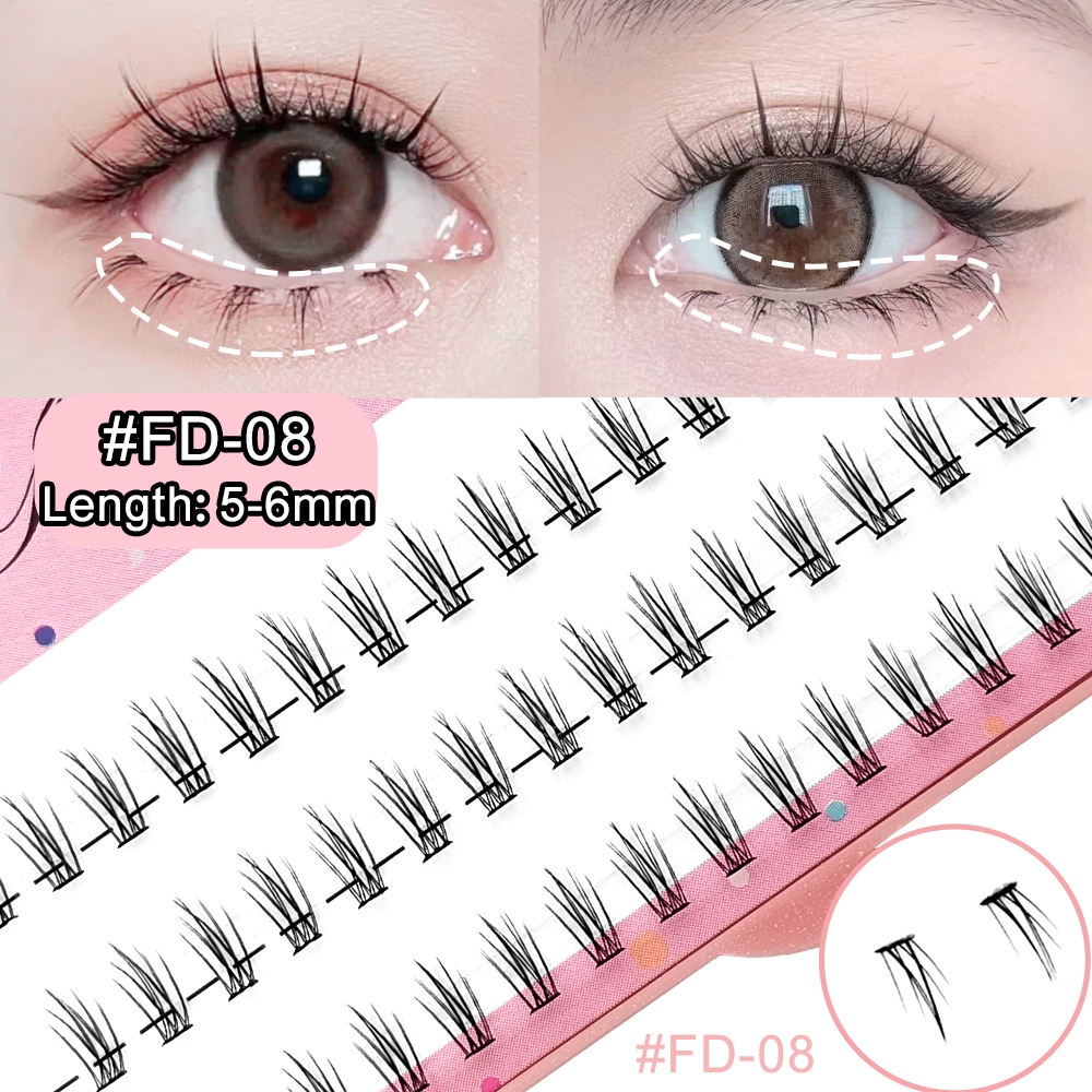 Yelix Bottom Lash Extension Lower Lash Clusters DIY Eyelash Extension ...